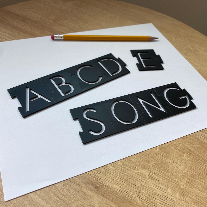 Modular Letter Stencils - Customizable Spelling, Reusable Stencils ...