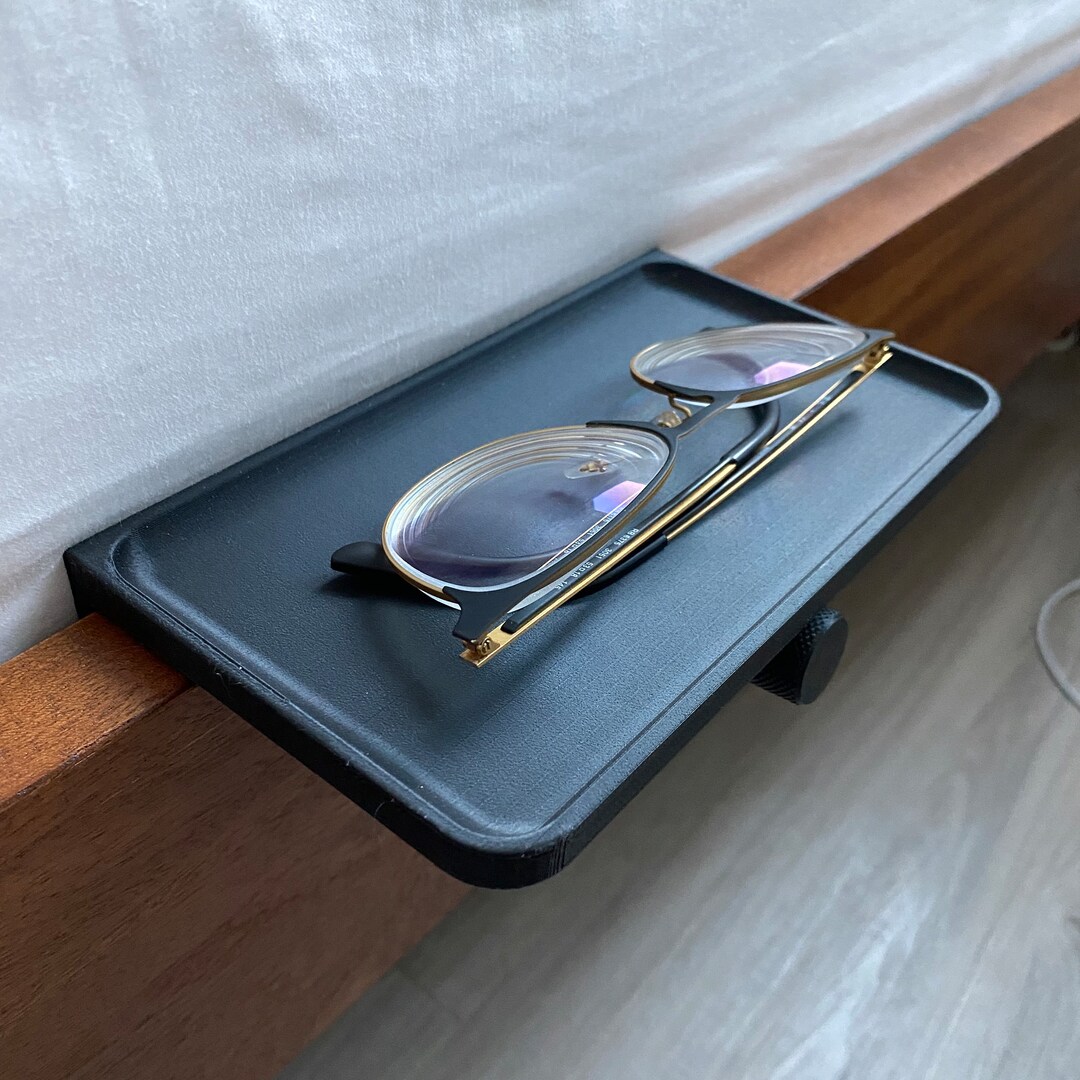 Bed Frame Shelf Minimal Bedside Table Phone / Glasses / Earbuds Holder ...