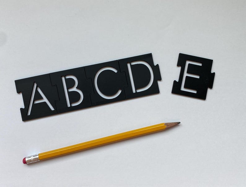 Modular Letter Stencils - Customizable Spelling, Reusable Stencils ...