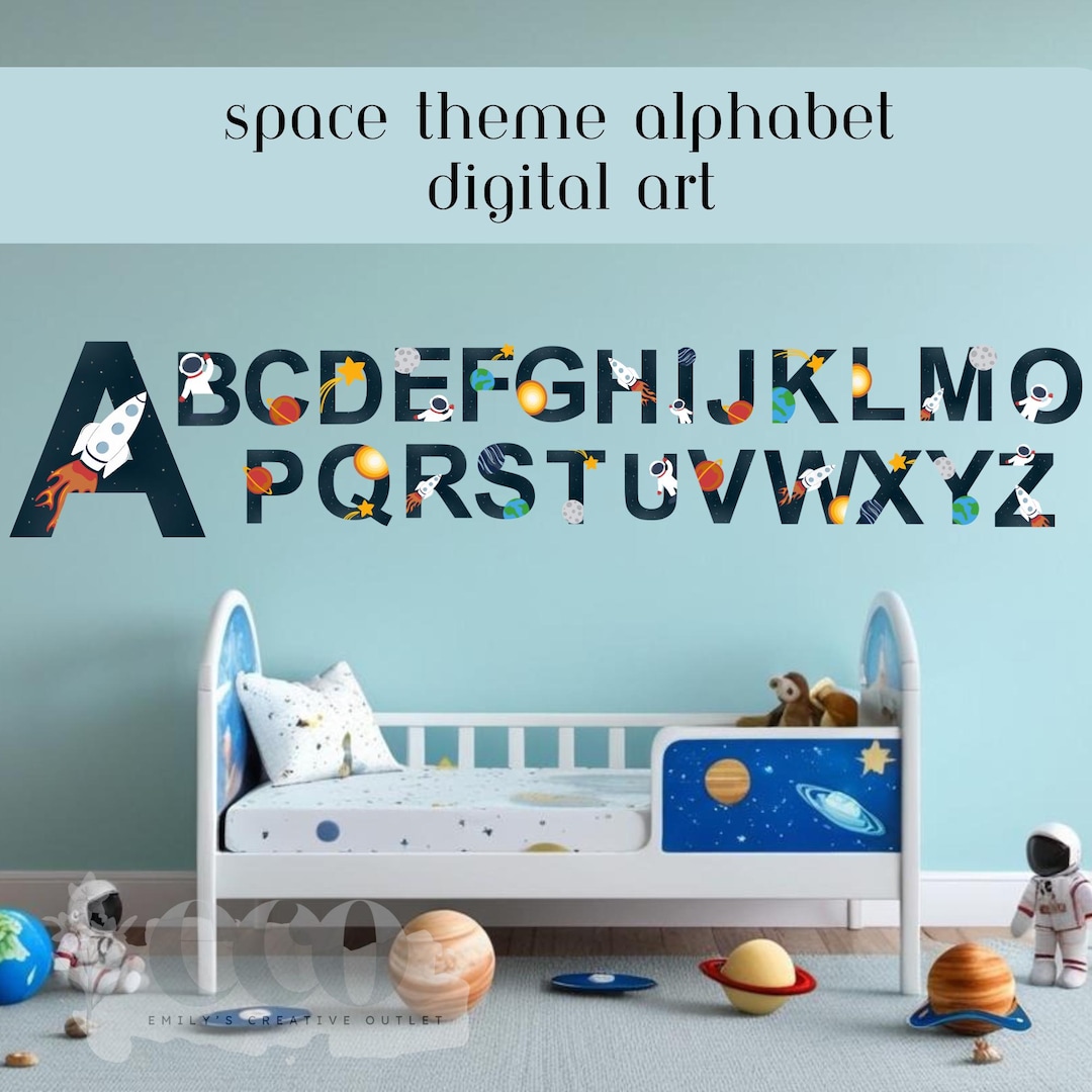Space Alphabet Digital Files – 26 Unique Space-themed Letters - Etsy