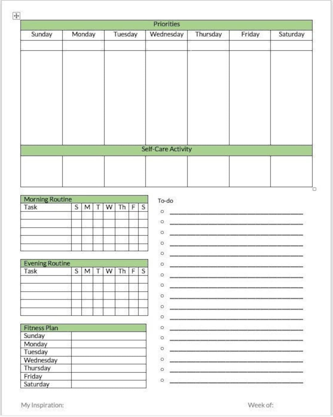 Weekly Organizer - Etsy