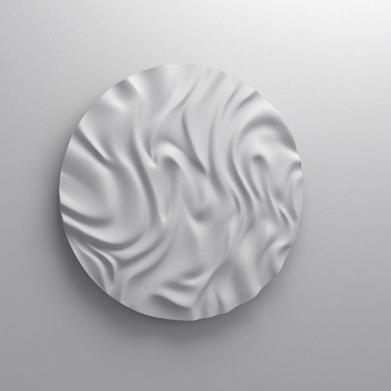 Wavy 3D CNC Model | Wood Carving Wall Art Relief (STL, FBX, 3DM ...