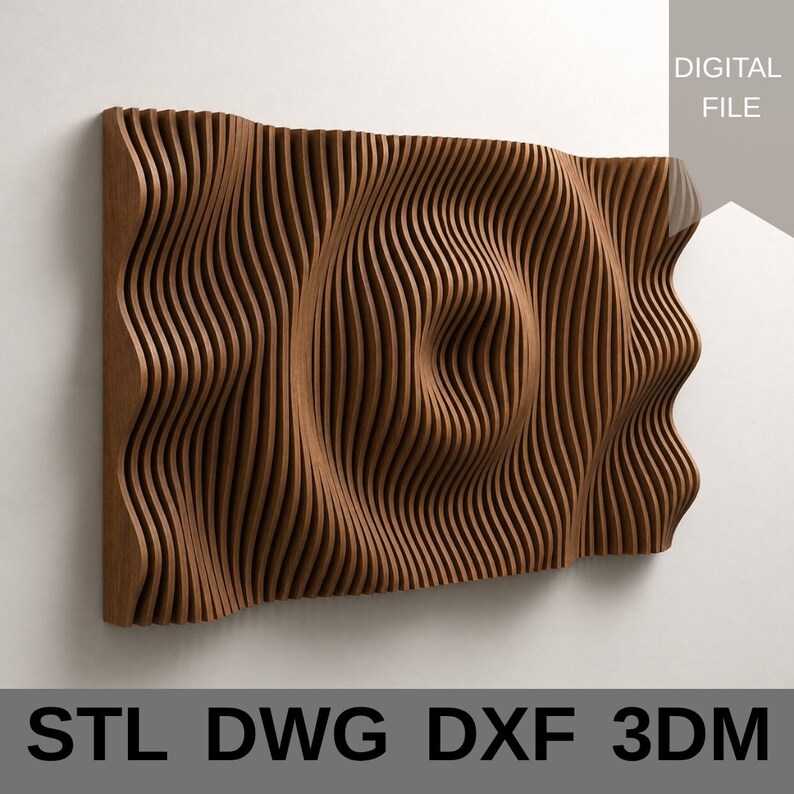 Water Drop 3D Model CNC Relief File | Wood Carving Wall Art (STL, FBX ...