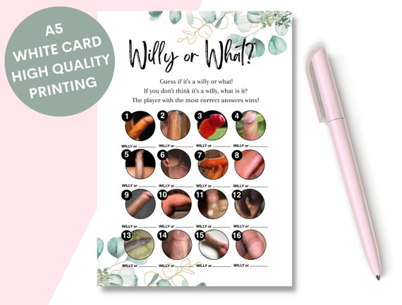 Hen Party Game Willy or What Dirty Rude Hen Games Bridal | Etsy