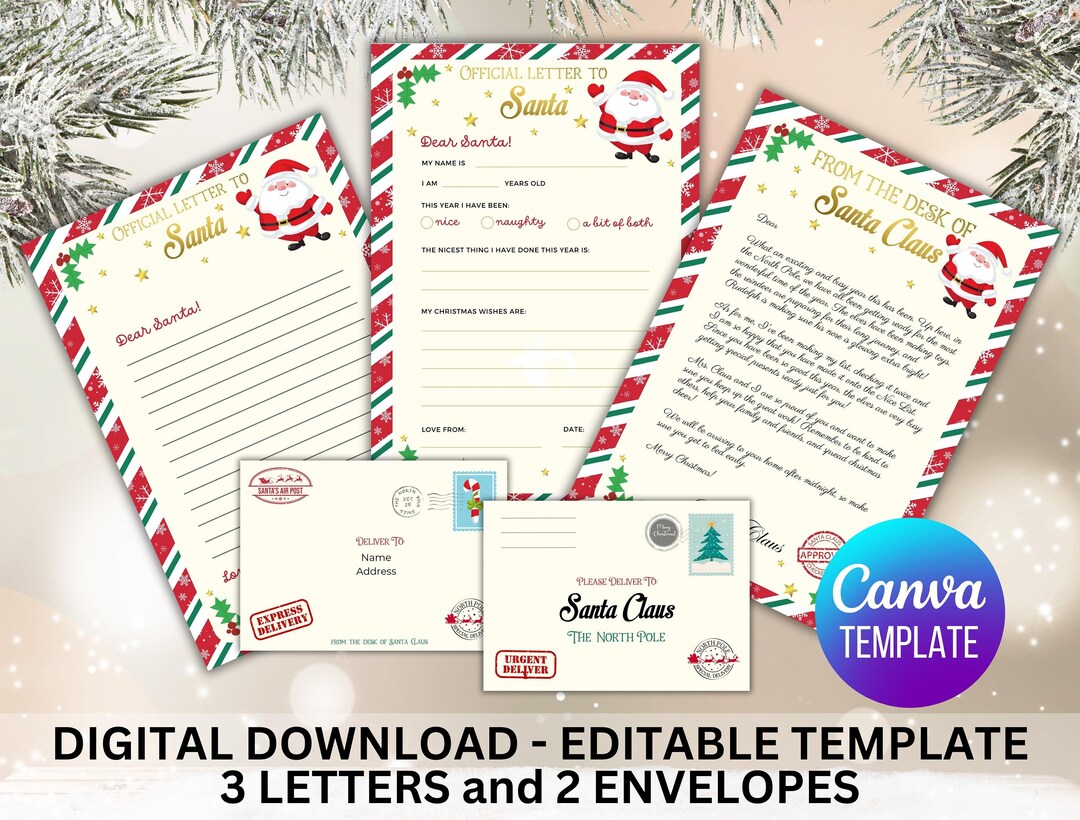 Letter From Santa Bundle, Official Christmas Letter, Father Christmas ...