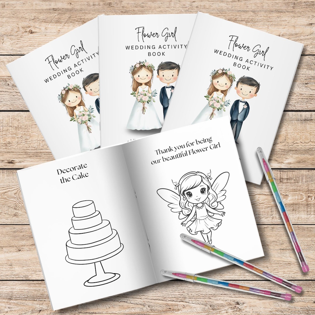 Flower Girl Activity Book Kids, A5 or A6, 20 Pages Fun Puzzles ...
