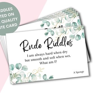 Hen Party Games, Rude Riddles, Dirty Rude Hen Games, Bridal Shower ...