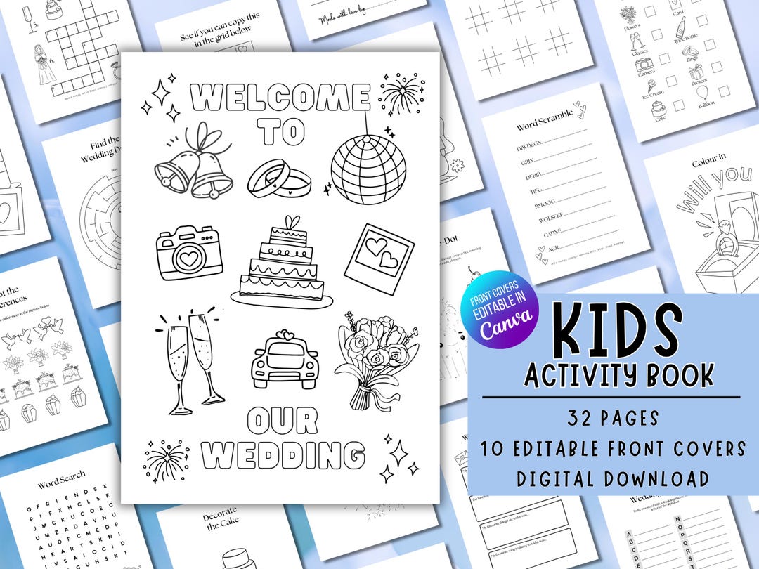 Ultimate Kids Wedding Activity Bundle, Wedding Fun Kit, Personalised ...