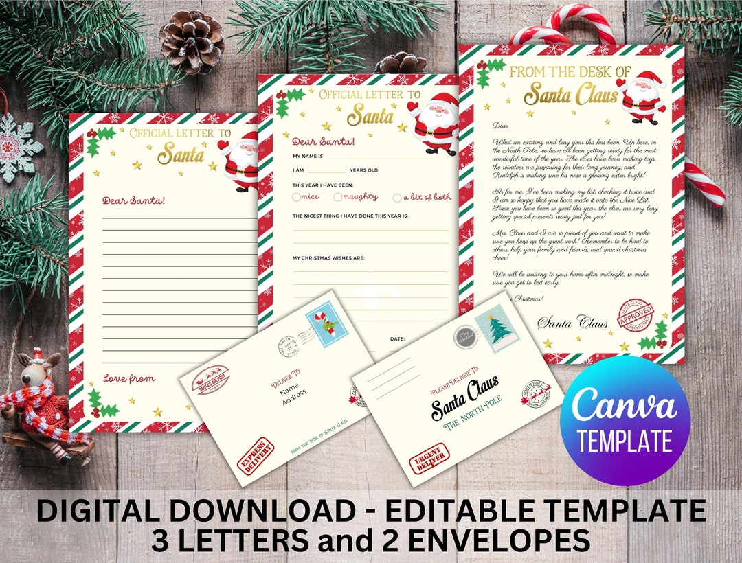 Letter From Santa Bundle, Official Christmas Letter, Father Christmas ...
