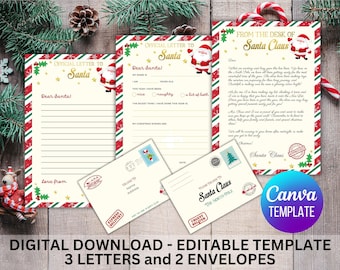 Editable Letter From Santa Claus - Etsy
