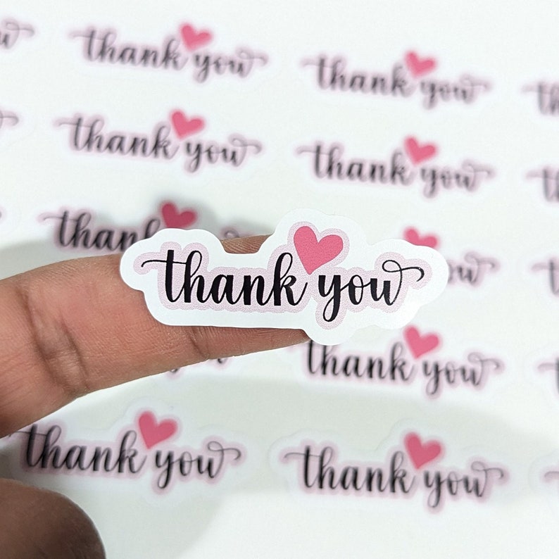 Thank You Stickers Hearts, Labels Thanks, Cute Love Labels Gift, Kids ...