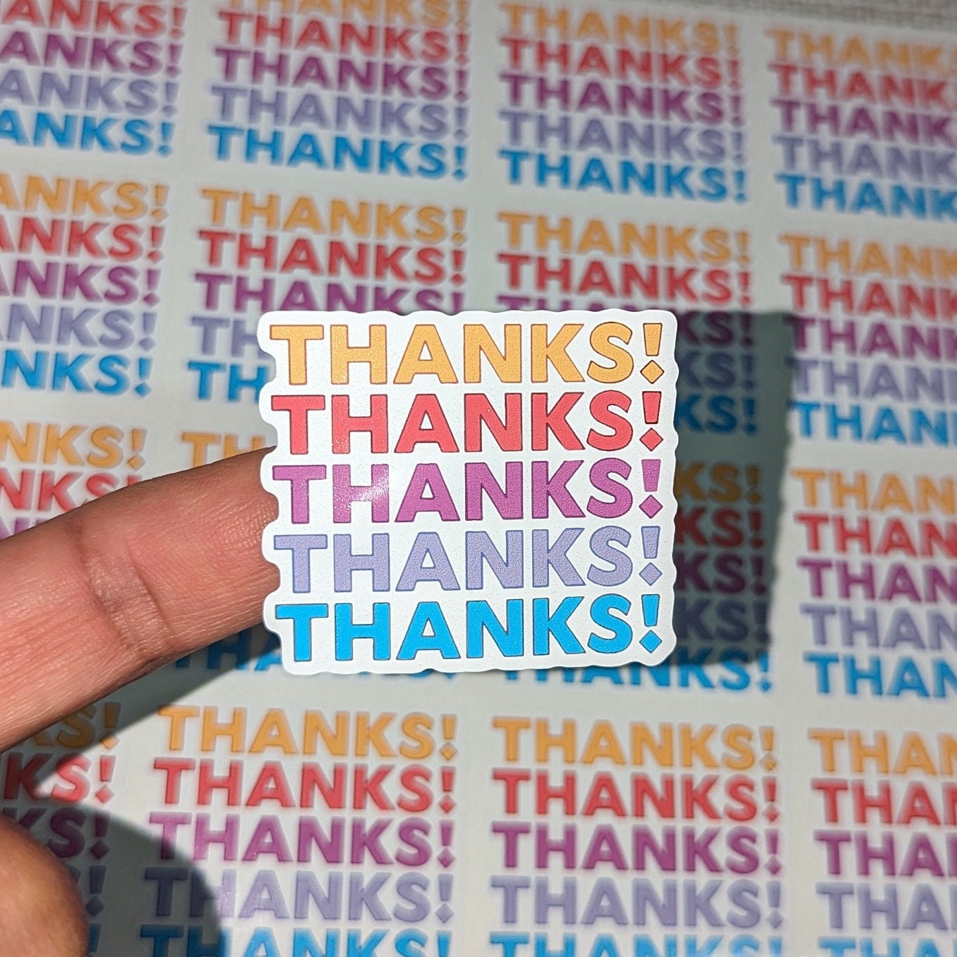 Thank You Stickers, Labels Thanks,colors Cute Labels Gift, Kids ...
