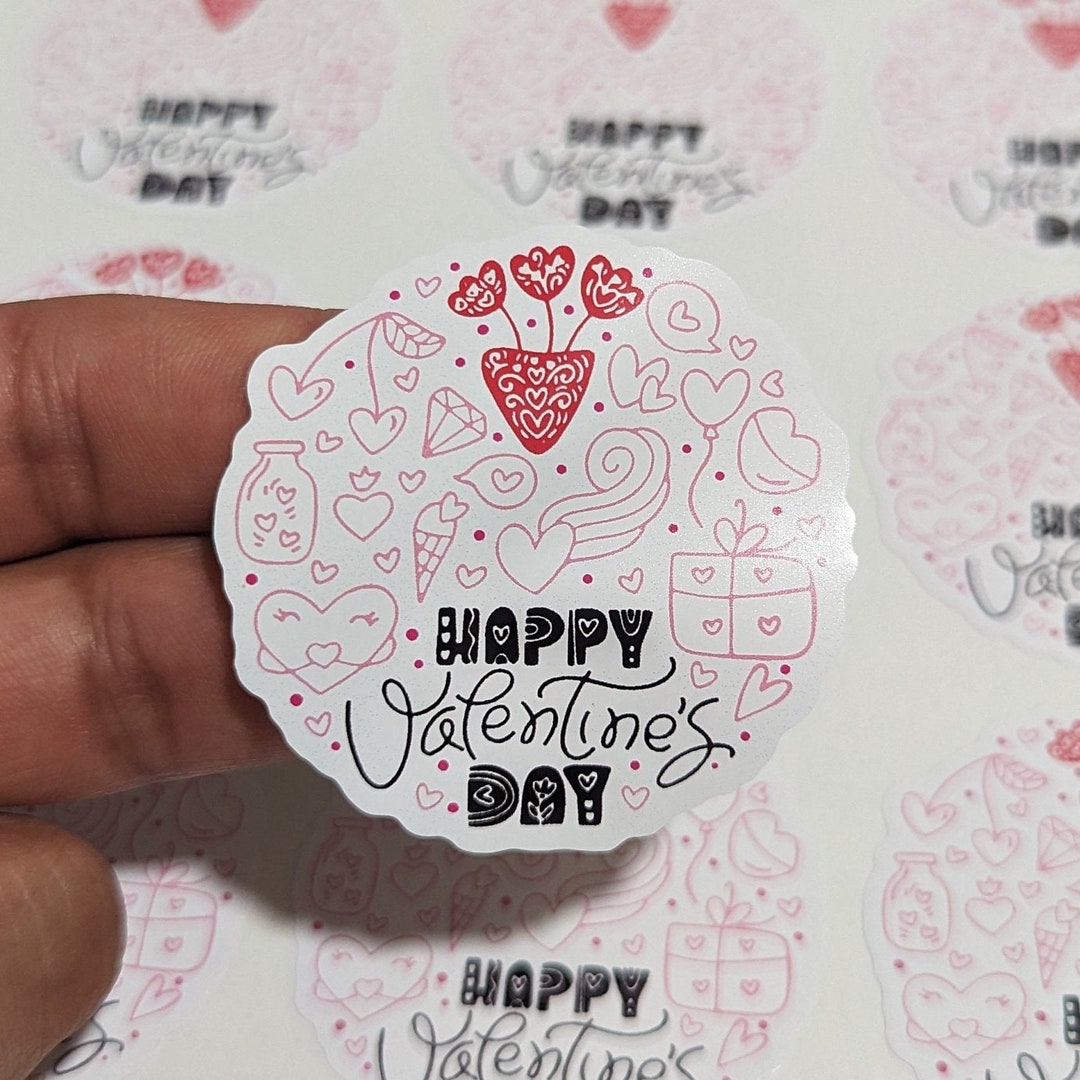 Happy Valentine's Day Stickers Hearts, San Valentin Sticker, Love Cute ...