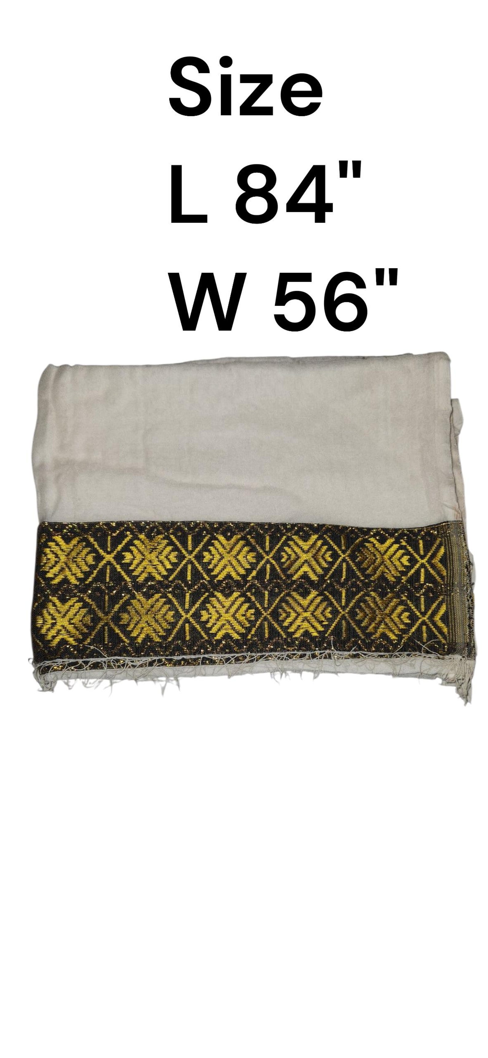 Traditional Ethiopian Netela Scarf: Woven Trim, Various Sizes. - Etsy