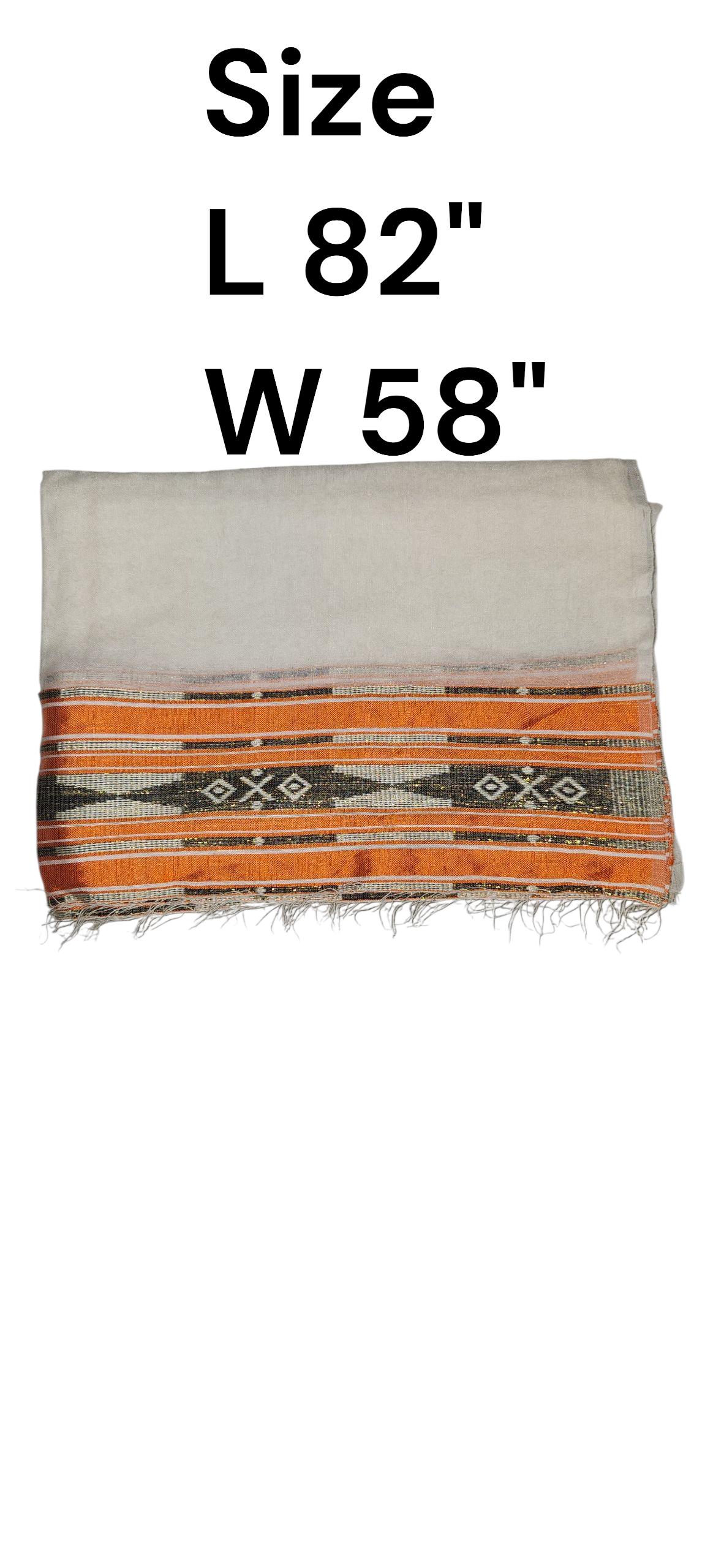Traditional Ethiopian Netela Scarf: Woven Trim, Various Sizes. - Etsy
