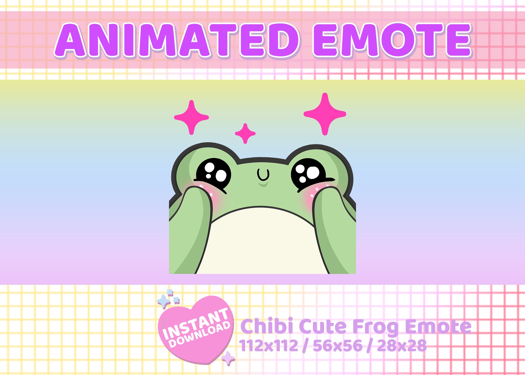 Cute Animated Frog Emote Twitch and Discord Uwu Emote - Etsy