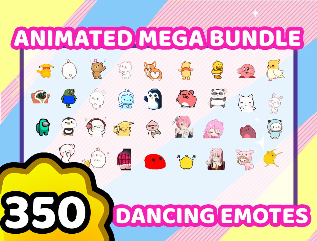 350 Animated Dancing MEGA BUNDLE Emotes Twerking Dance Twitch, Discord ...