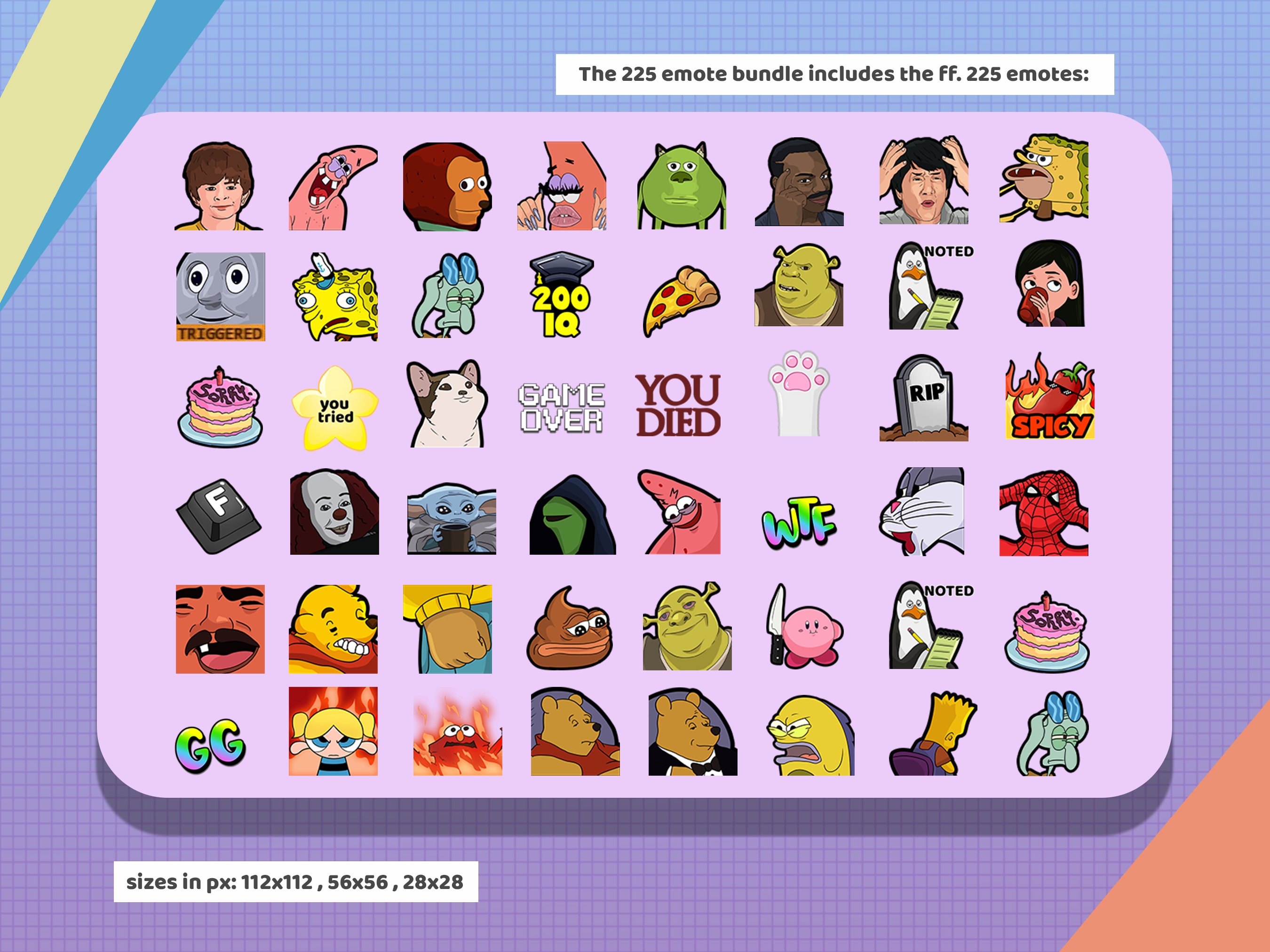225 Twitch Meme Emotes - Funny Memes Mega Bundle, Discord Emotes Pack ...