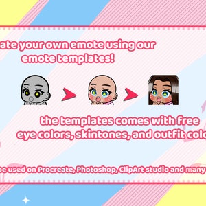 Emote Base MEGA Pack 100 Human Chibi Template for Twitch, Discord ...