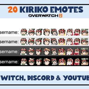 20 Kiriko Emotes Bundle | Twitch and Discord | Overwatch 2 Emotes ...