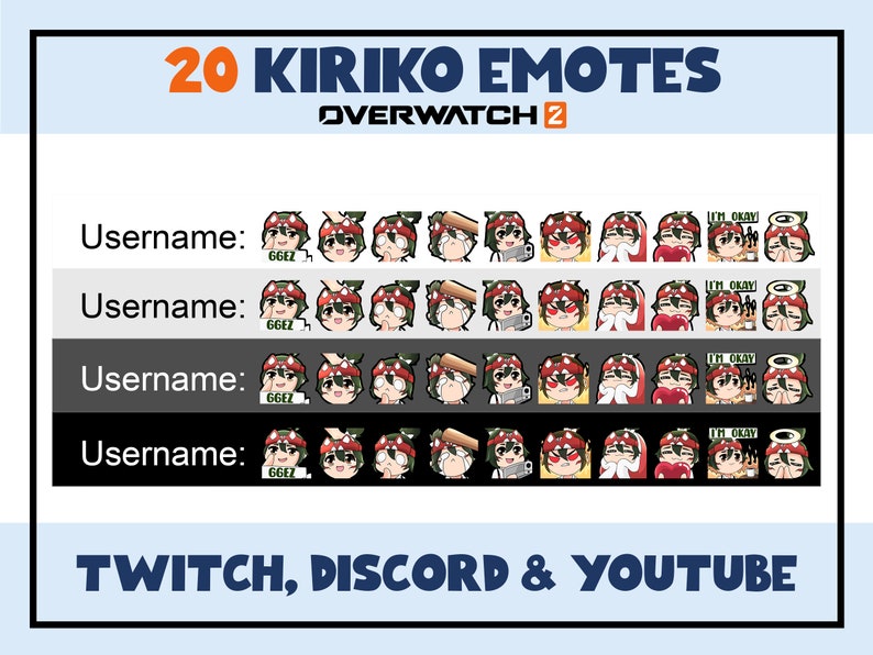 20 Kiriko Emotes Bundle Twitch and Discord Overwatch 2 - Etsy Australia