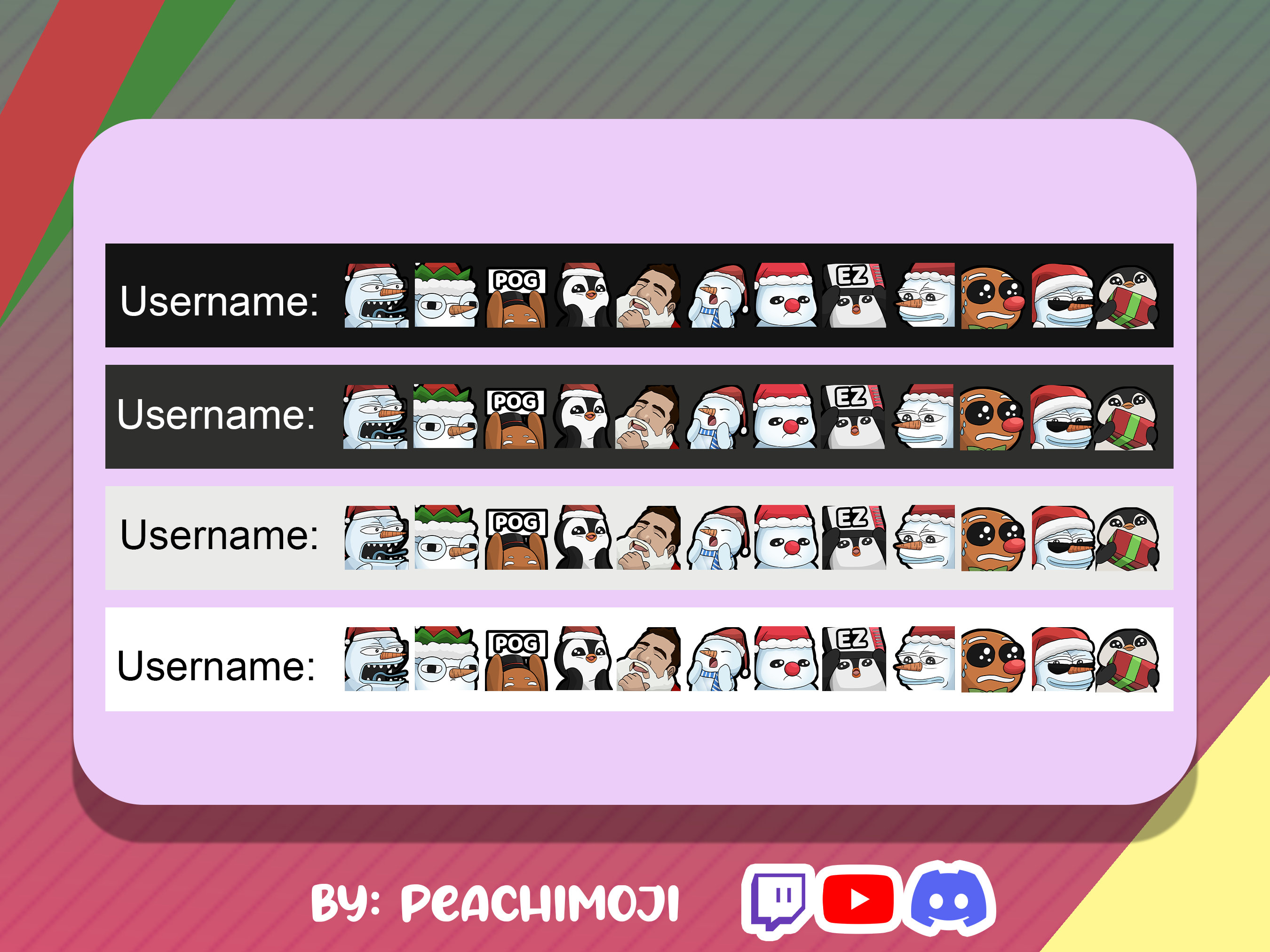 70 Christmas Twitch Emotes Memes Pepega New Year - Etsy Canada