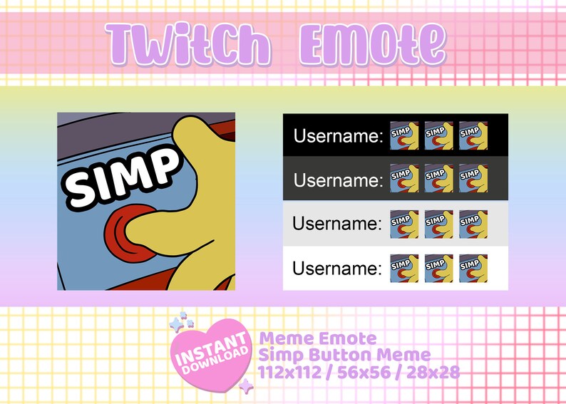 Simp Emote Twitch and Discord - Etsy