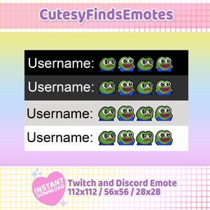 Pepega/pepe/frog - Twitch Emote, Happy, Hyped, Sad, Teary Eyed ...