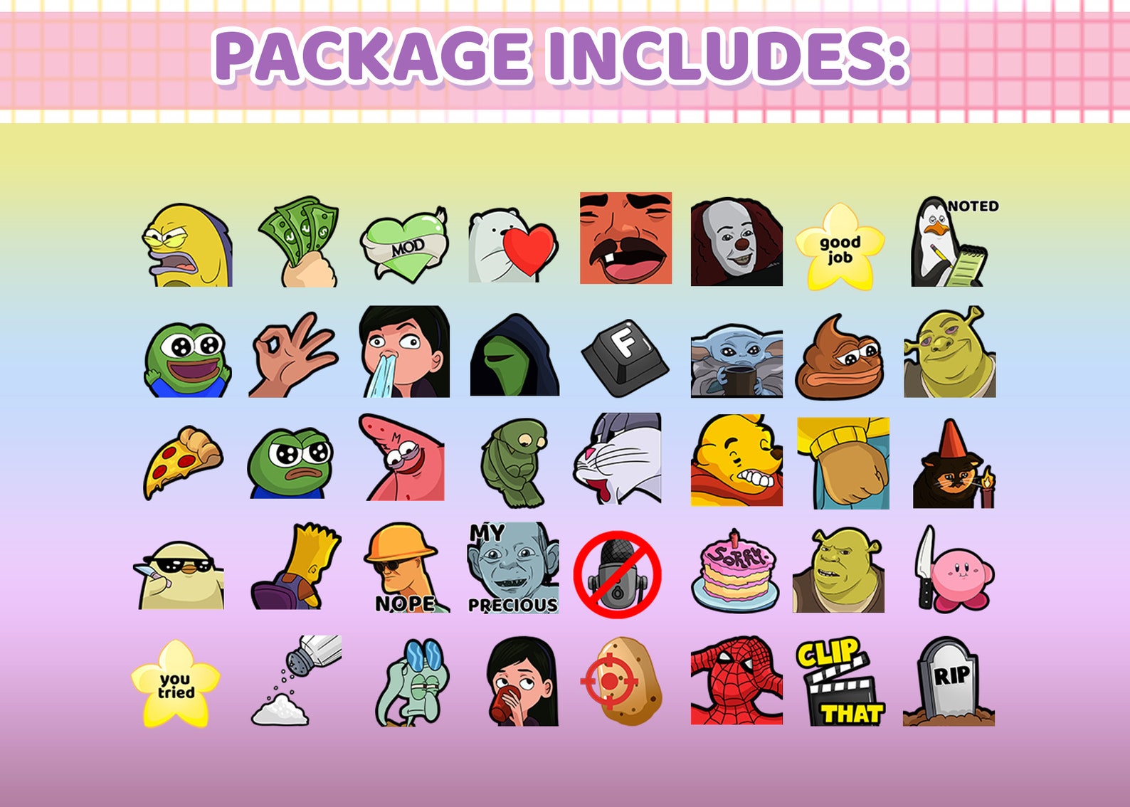 115 Twitch Emotes / Funny Memes Emotes / Cartoons / Anime / - Etsy