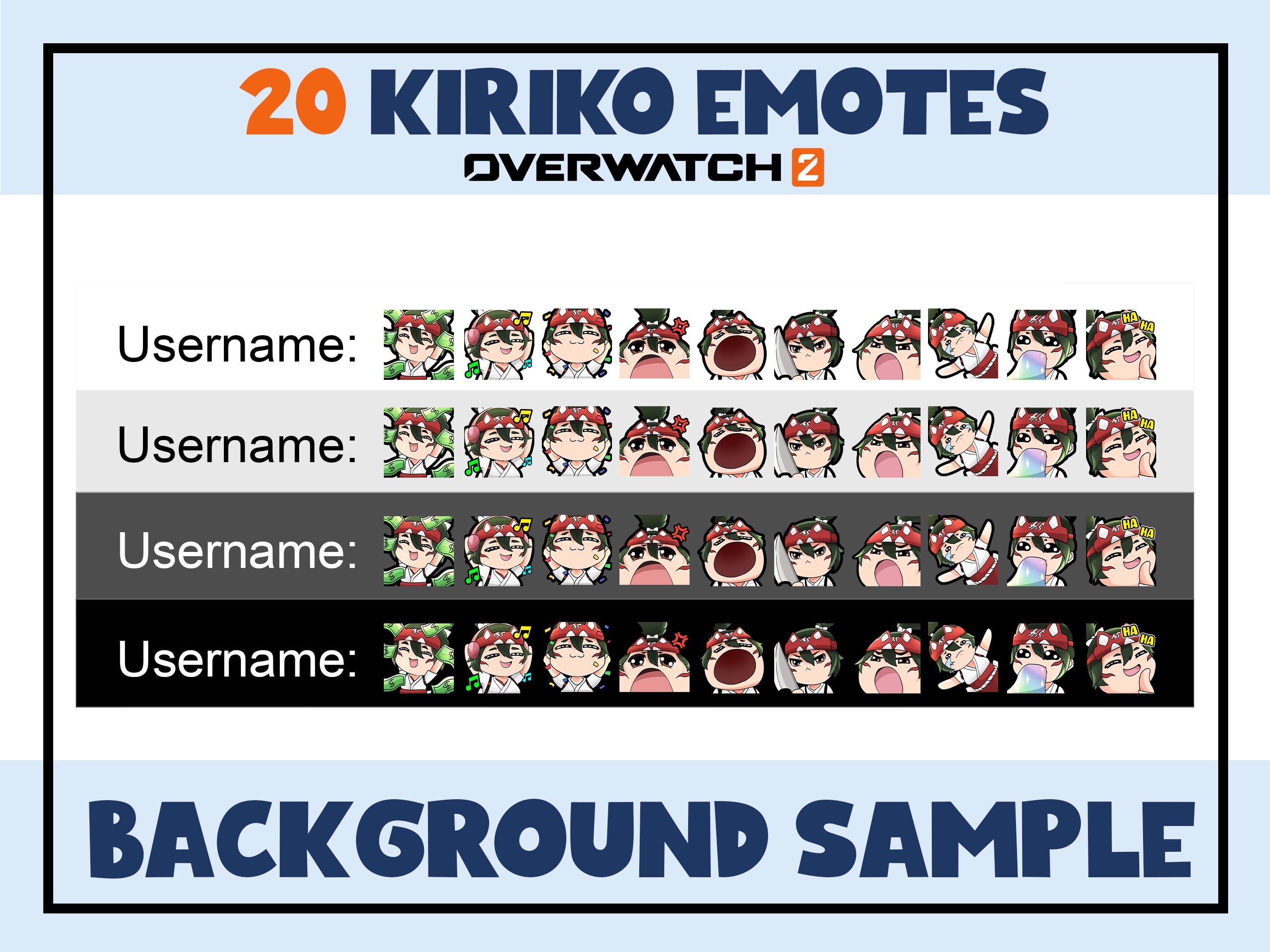 20 Kiriko Emotes Bundle Twitch and Discord Overwatch 2 - Etsy