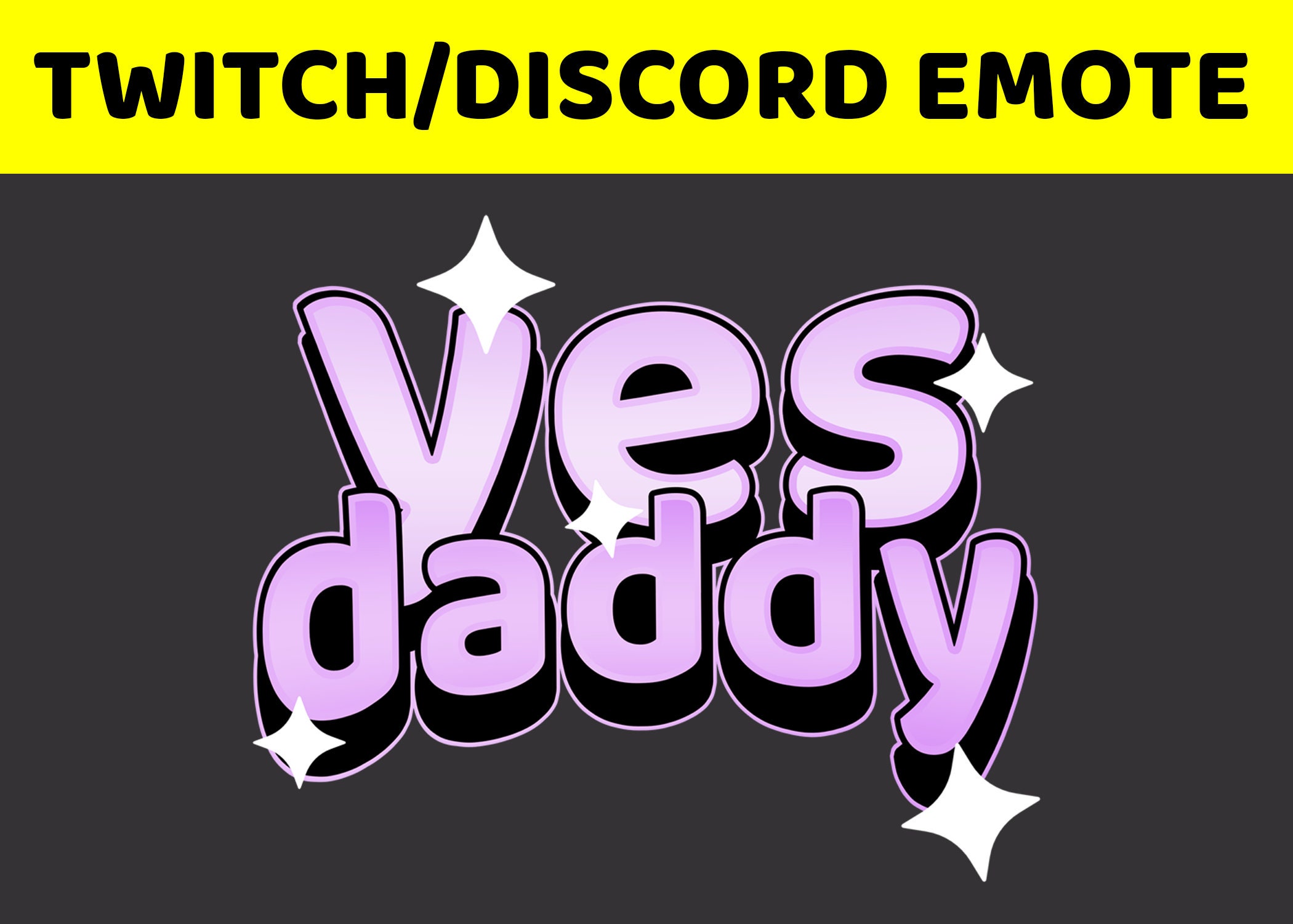 Twitch Emote Discord Emote Yes Daddy Funny Meme Emote | Etsy UK