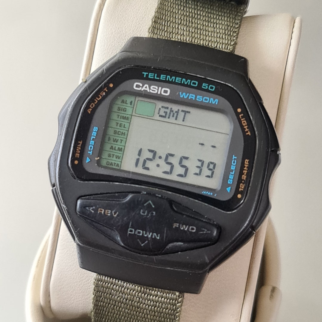 Etremely Rare Vintage CASIO TELEMEMO 50 DBF-50W Digital Alarm ...
