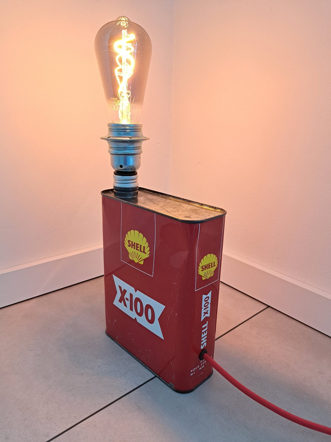 Oil Can Vintage Lamp - Upcycling - Table Lamp From Old Oil Can ...