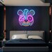 Pop Art Cool Damaged Teddy Neon Sign, Cute Bear Neon Sign, Graffiti ...