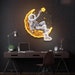 Neon Sign Astronauts Lying on Moon, Custom Neon Sign, Neon Sign Light ...