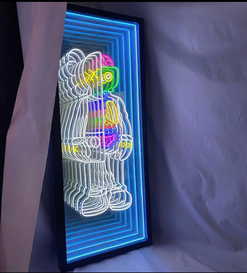 3d Wall Mirror Led 3d Infinity Mirror Neon Infinity Illusion Mirror ...