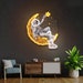 Neon Sign Astronauts Lying on Moon, Custom Neon Sign, Neon Sign Light ...