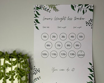 Weight Loss Chart With Stickers - Etsy UK