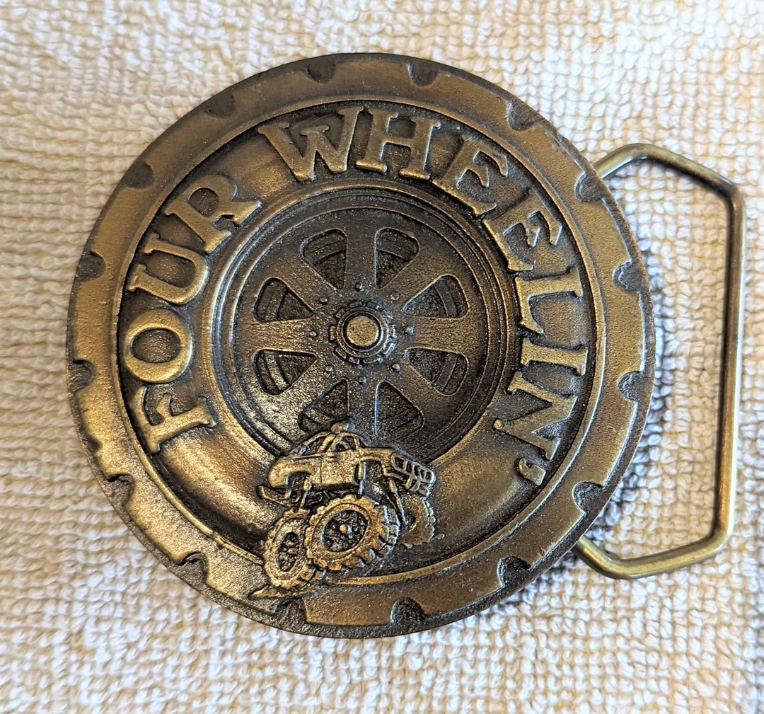 Vintage Four Wheeling Belt Buckle - Etsy