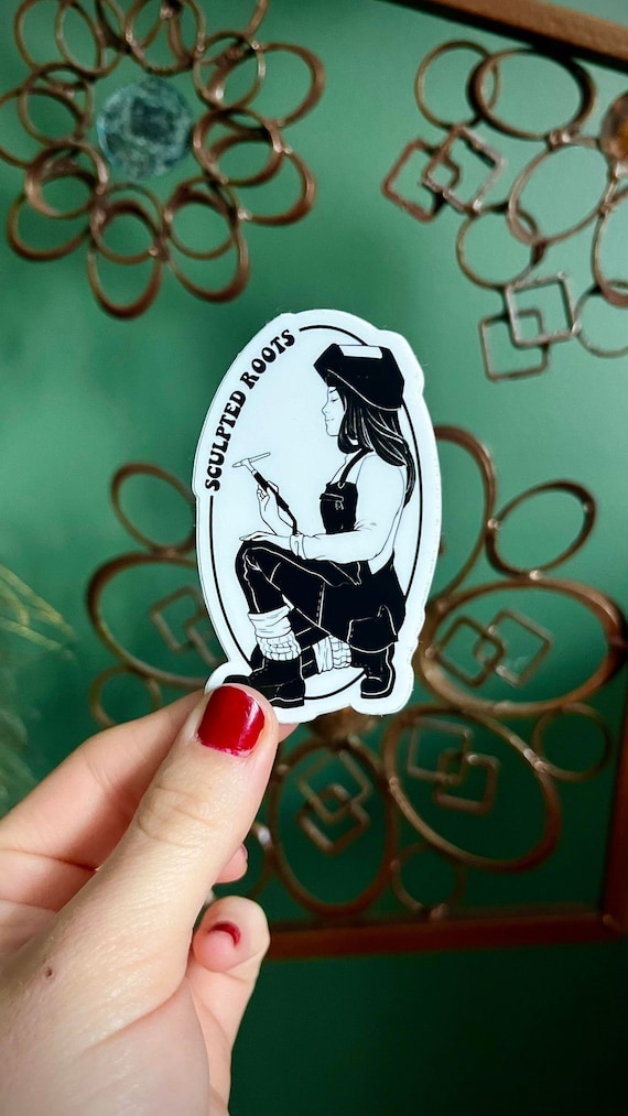 Tig Girl Sticker black & White - Etsy