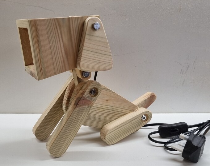 Men's Best Friend, a Dog Lying by Books Set Desk, Accent Lamp in Wood ...