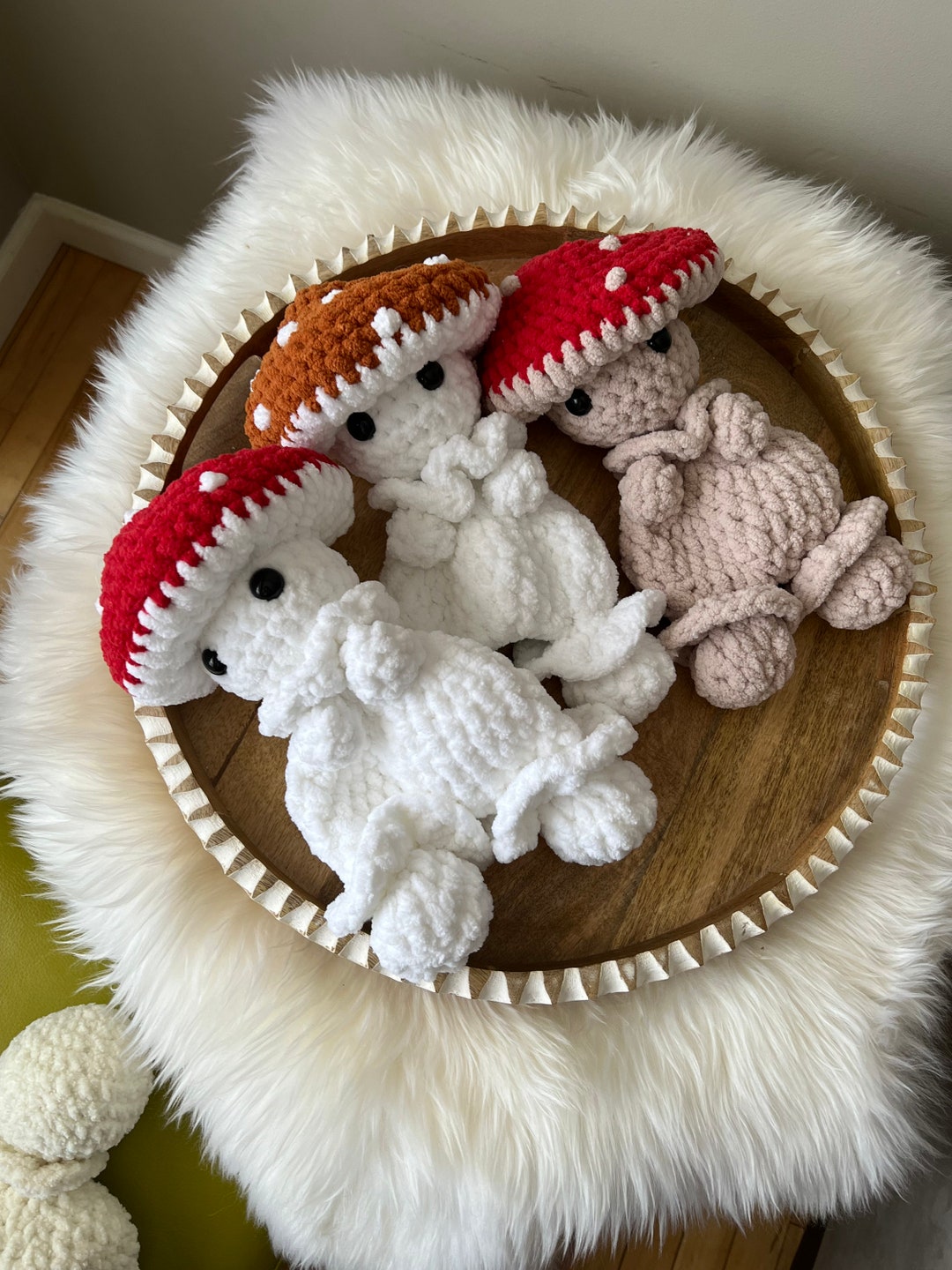 Pattern: Myrna the Mini Mushroom Snuggler, Crochet Pattern, Toadstool ...