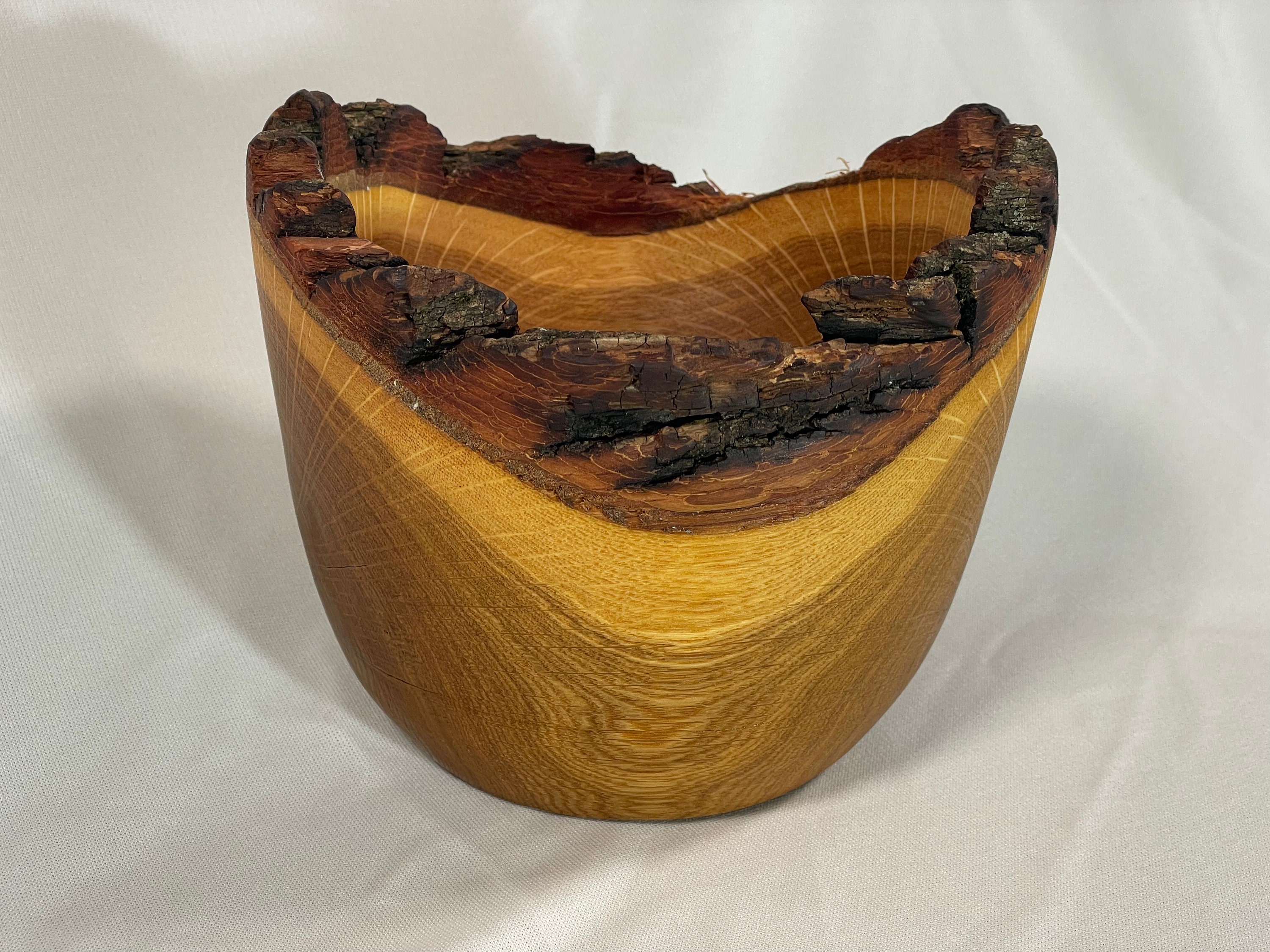 Handmade White Oak Bowl Live Edge 52253 - Etsy