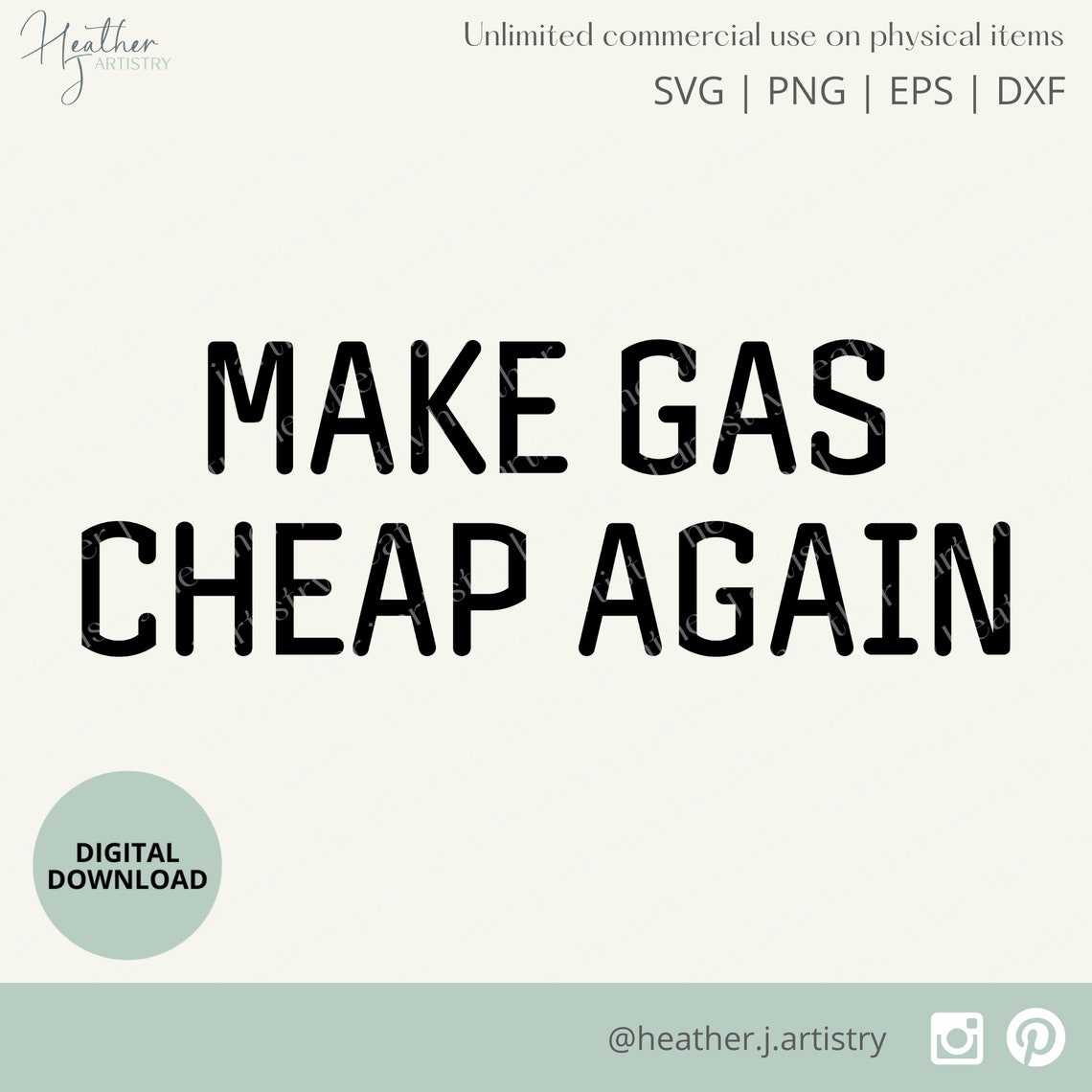 Make Gas Cheap Again SVG Cricut Cut File Digital Download - Etsy