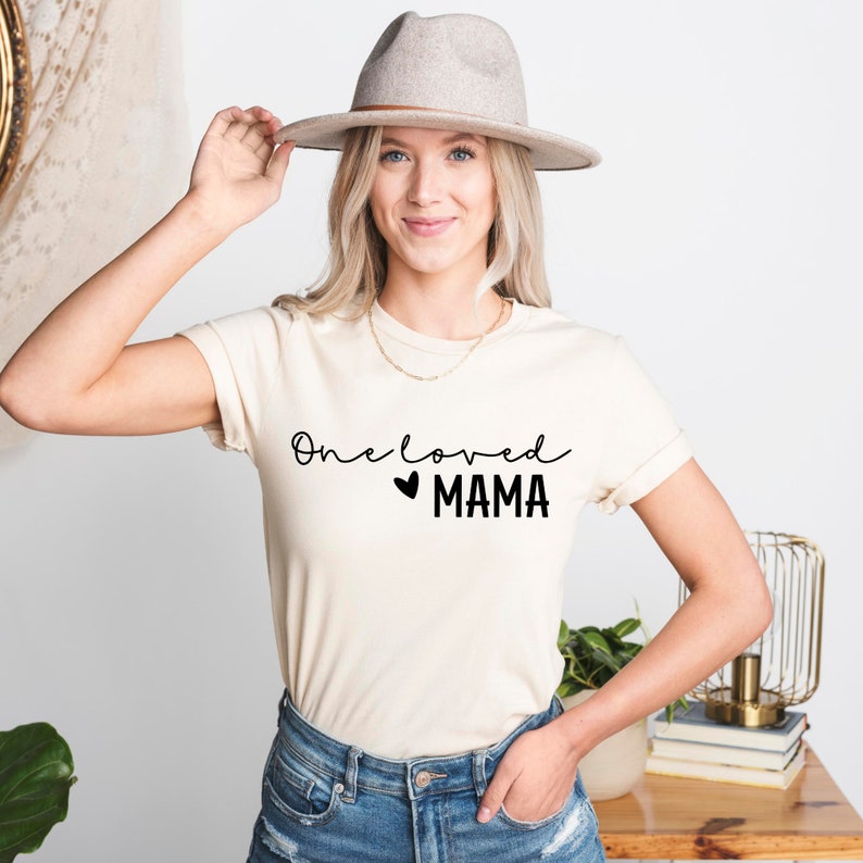 One Loved Mama Minimalist Style SVG Png Momlife Svg Mothers - Etsy