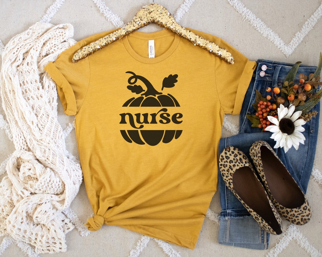 Pumpkin Nurse SVG Cut File- Autumn Nurse Shirt Svg - Fall Nurse - Nurse ...