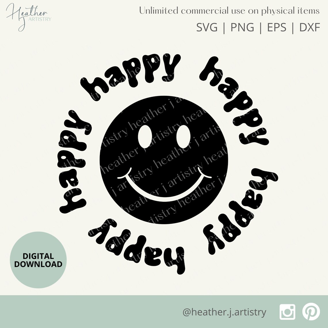 Retro Smiley Face SVG Cricut Cut File Digital Download Eps - Etsy