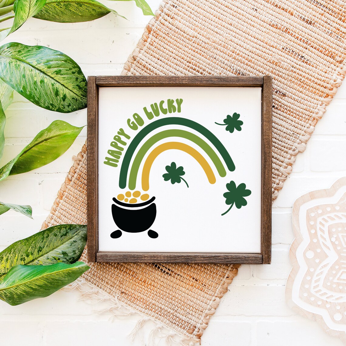 Happy Go Lucky SVG Clover Svg Irish SVG Files St - Etsy
