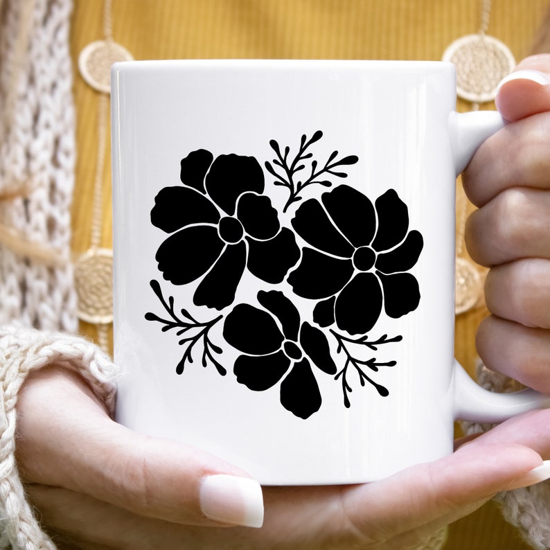 Cosmos Svg Floral Svg Flower Cluster Svg Png Line Art Svg - Etsy