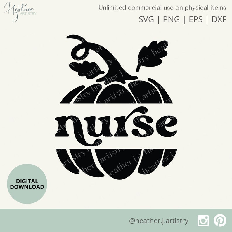 Pumpkin Nurse SVG Cut File- Autumn Nurse Shirt Svg - Fall Nurse - Nurse ...